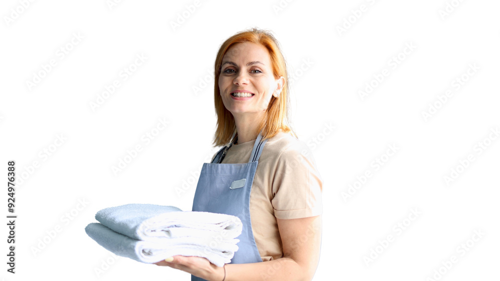 Maid preparing a hotel room for new guests Stock Photo | Adobe Stock