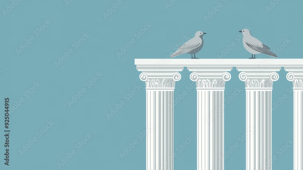 #F1F2F3 Background STOICISM, stoic art, A simple, flat vector ...