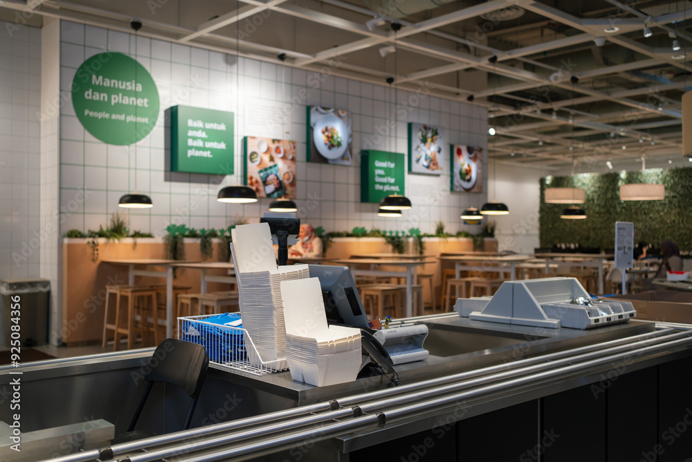 PENANG, MALAYSIA - AUG 14, 2024: IKEA Swedish Restaurant cashier at ...