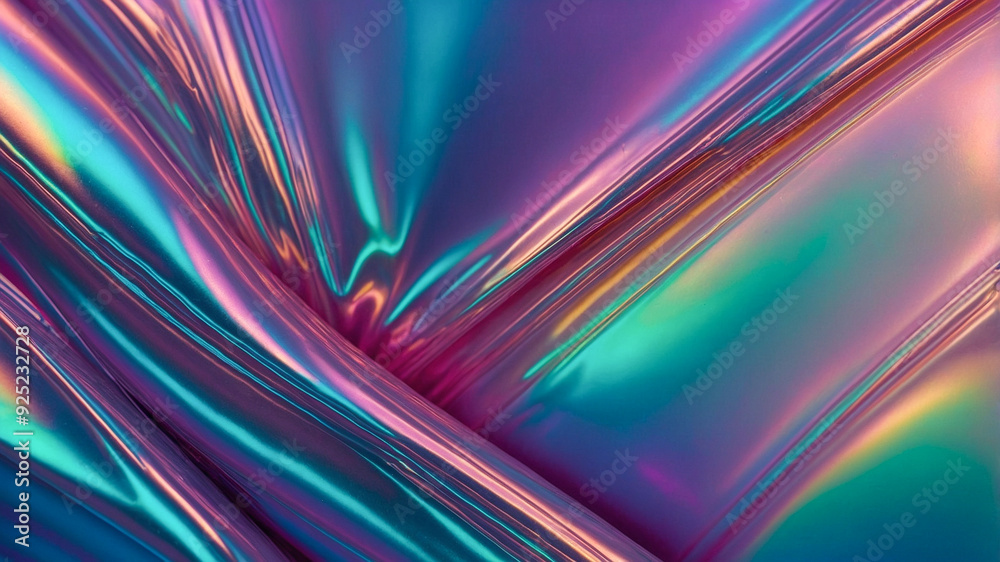 Neon holographic metallic background Stock Photo | Adobe Stock