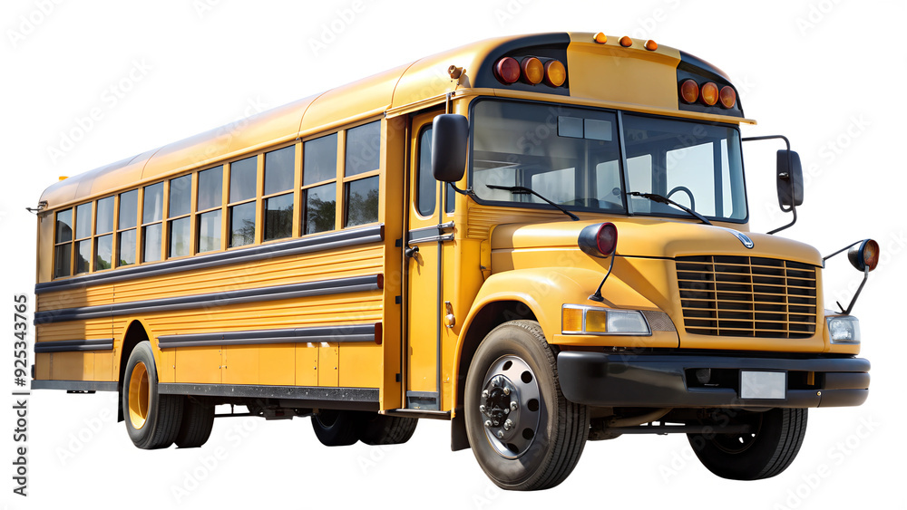 PNG classic yellow school bus side view transparent Stock Photo | Adobe ...