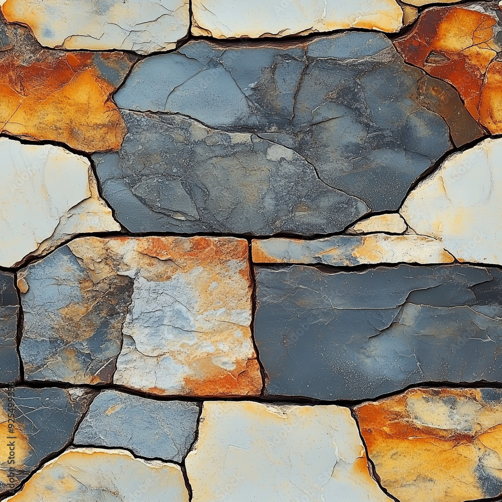 Seamless Rustic Natural Stone Texture Pattern in Warm Earthy Tones for ...