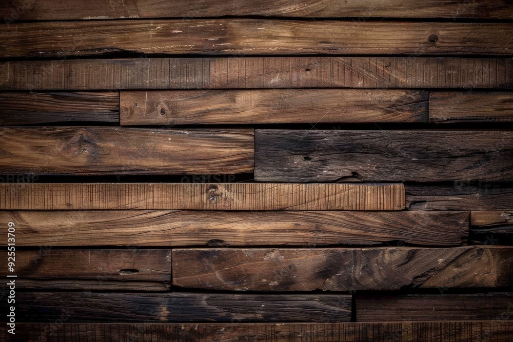 Dark brown wooden wall with rich wood grain texture, retro interior ...