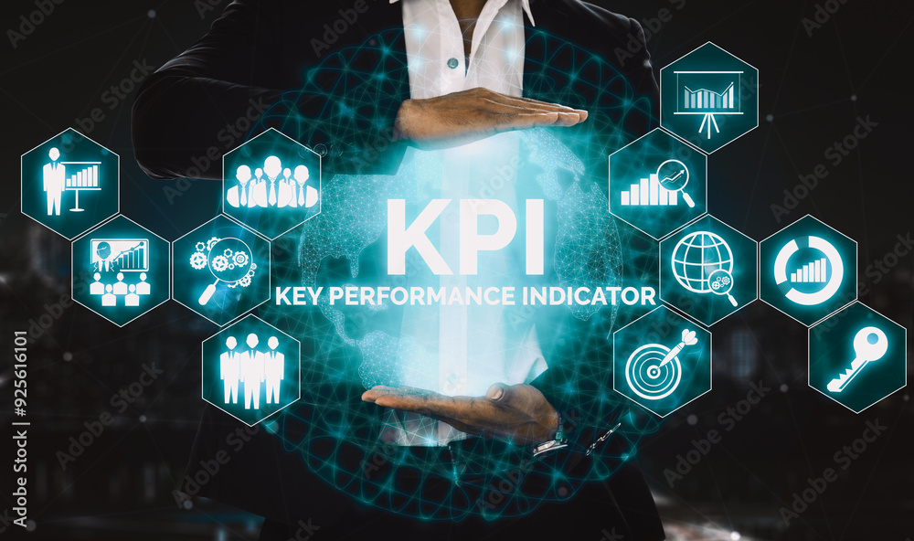 KPI Key Performance Indicator for Business Concept - Modern graphic ...