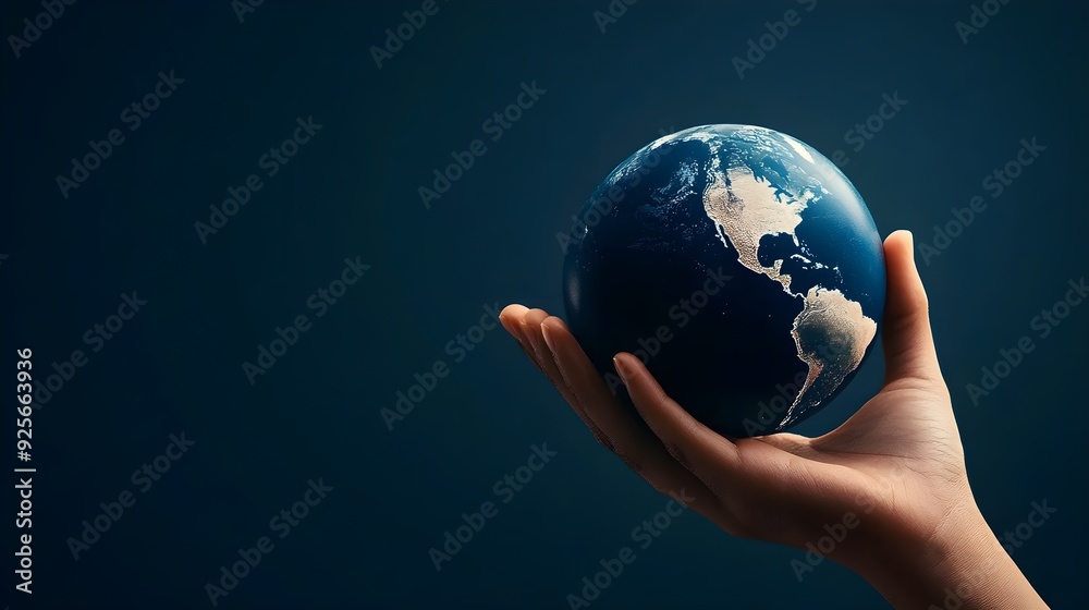 Clean and professional charity logo with a globe and helping hand ...