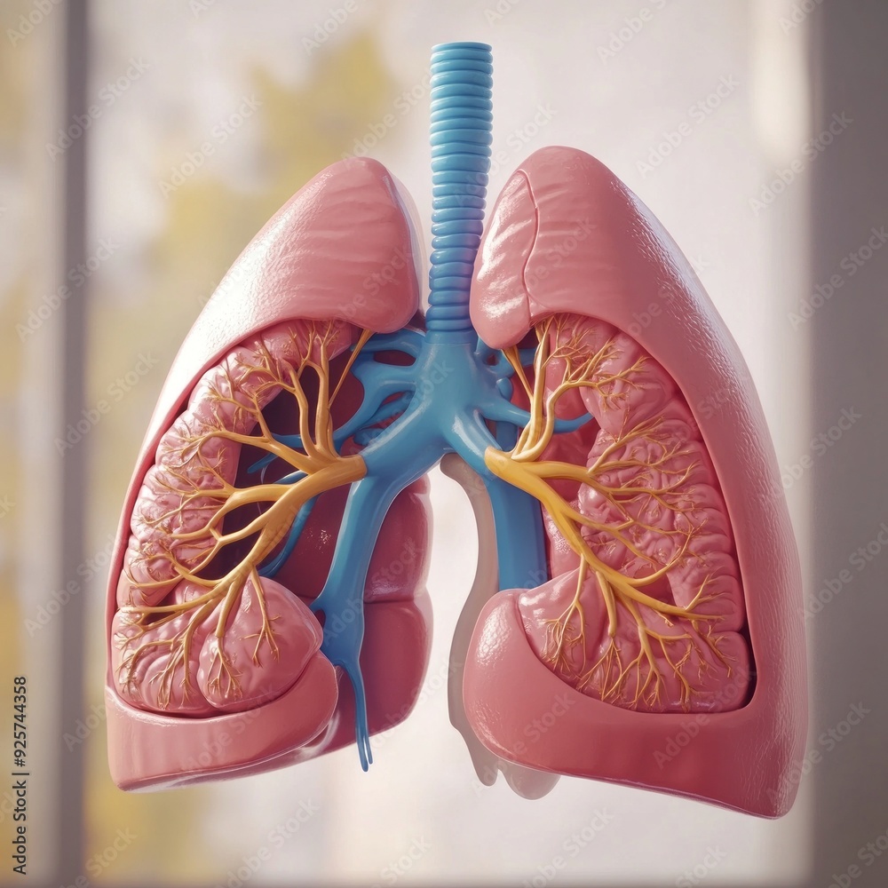 3D Cartoon Lungs: A Visual Guide to Lung Anatomy and Function Stock ...