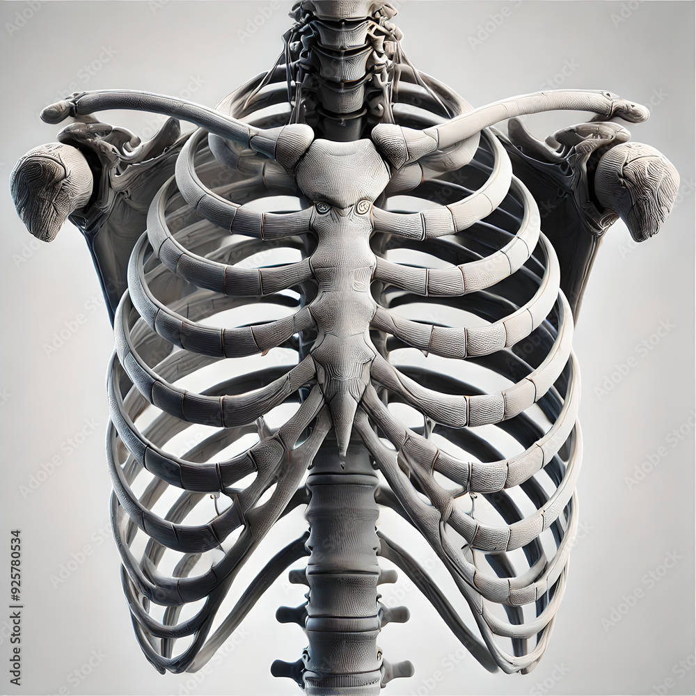 Ilustración de Stock 3D model illustration human Bone anatomy: high ...
