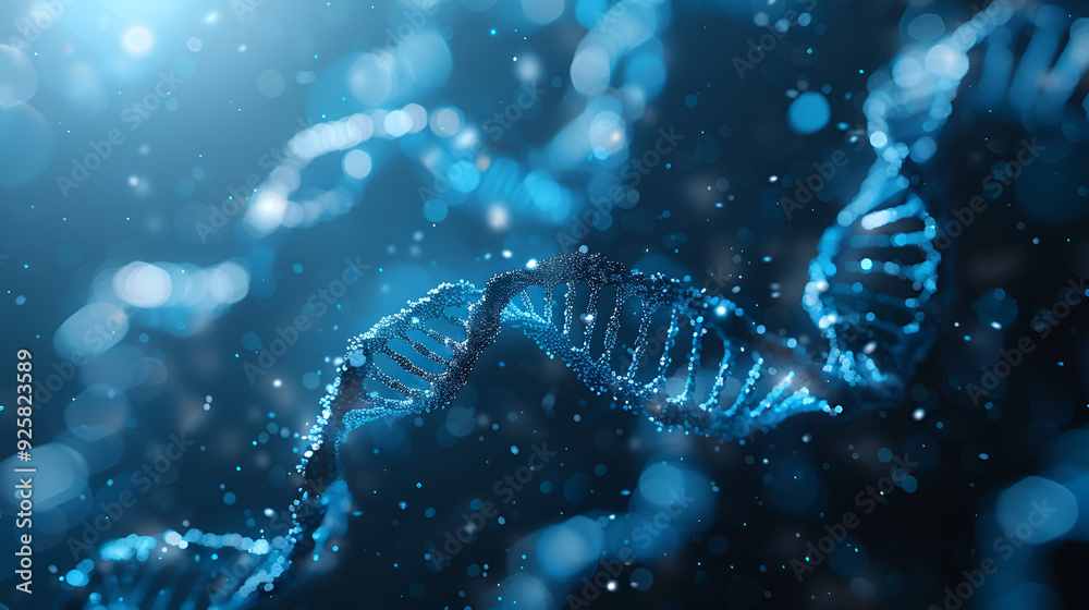 Background science of DNA genes medical illustration of helix cell ...