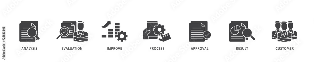 Quality control icon infographic illustration concept with icon of ...