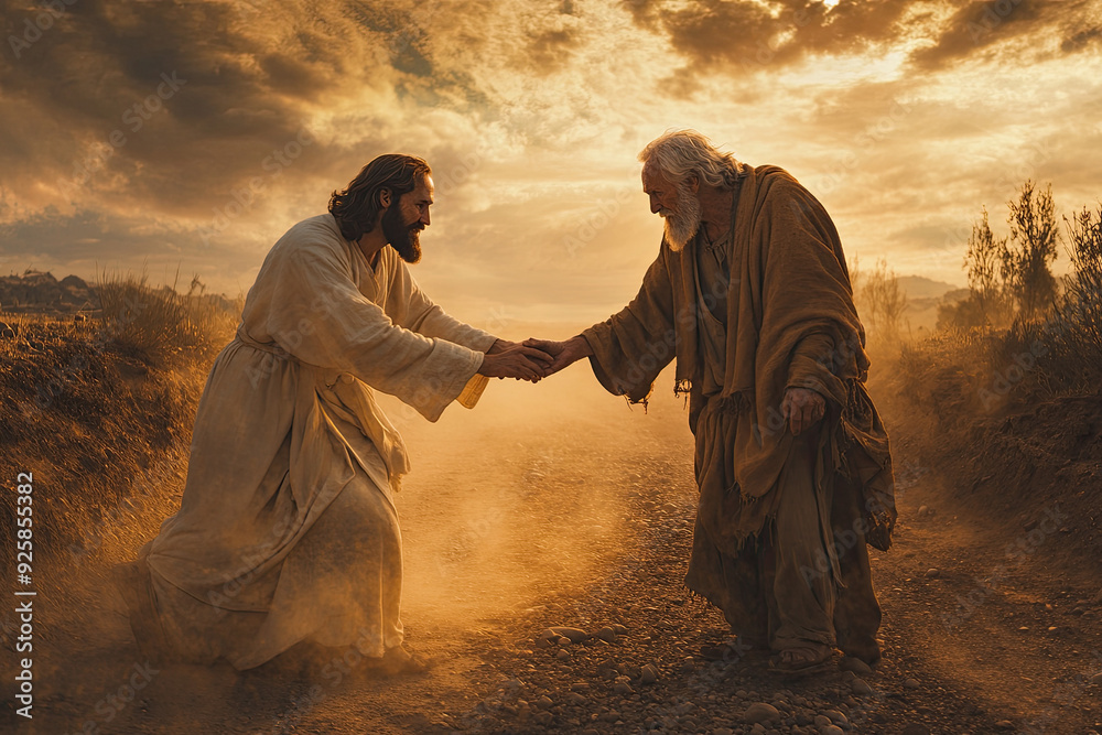 Parable of good samaritan, Bible story illustration, Biblical religious stories, Christian faith ...