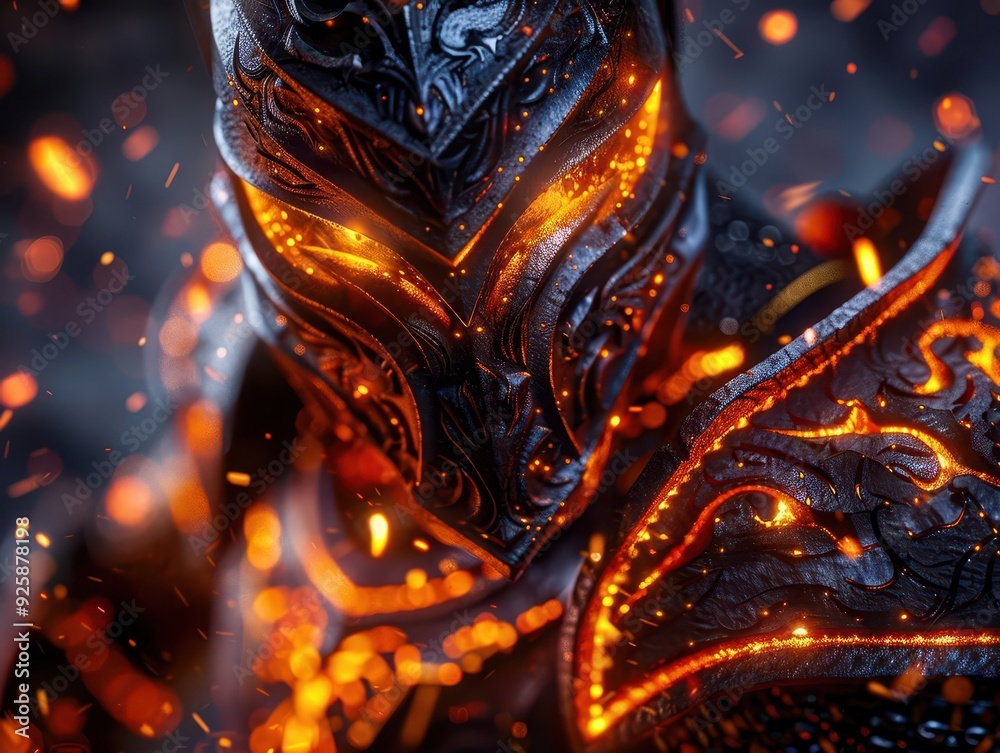 Warrior legend depicted in dynamic battle scenes, with dramatic ...