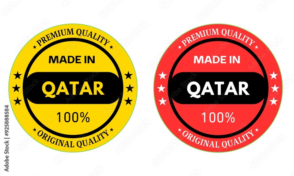 Made in Qatar graphic and label. Element of impact for the use you want ...