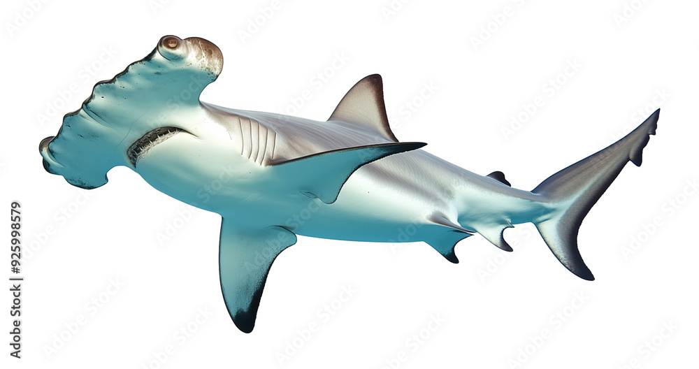 Hammerhead Shark Isolated on Transparent Background PNG Stock Photo ...