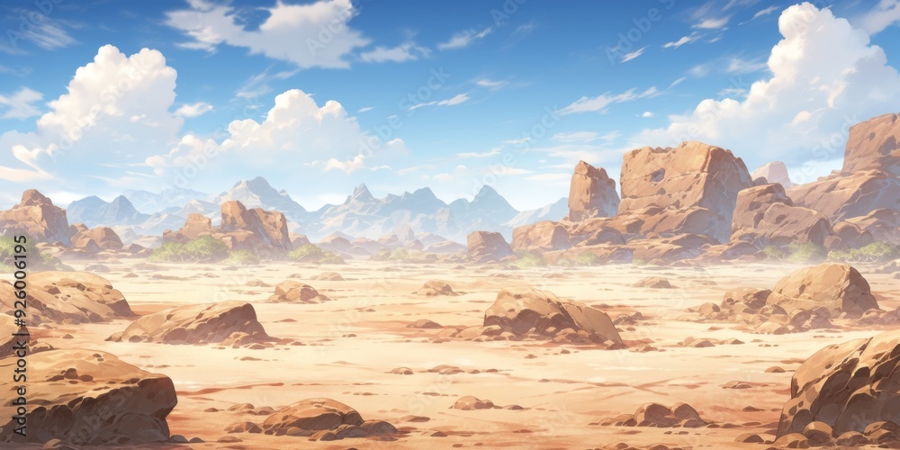 Enchanting Anime-Style Desert Sands: A Magical Anime Landscape for ...