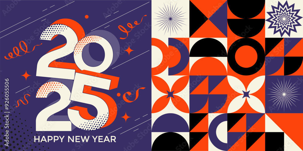 Design to 2025 New Year Posters, calendar header, cover, social media ...
