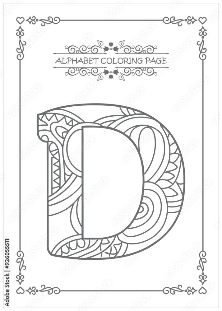 Cute Printable Alphabet Coloring Pages for Preschoolers Vector Art ...