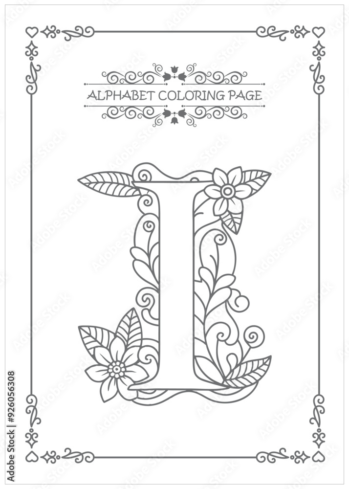 Cute Printable Alphabet Coloring Pages for Preschoolers Vector Art ...
