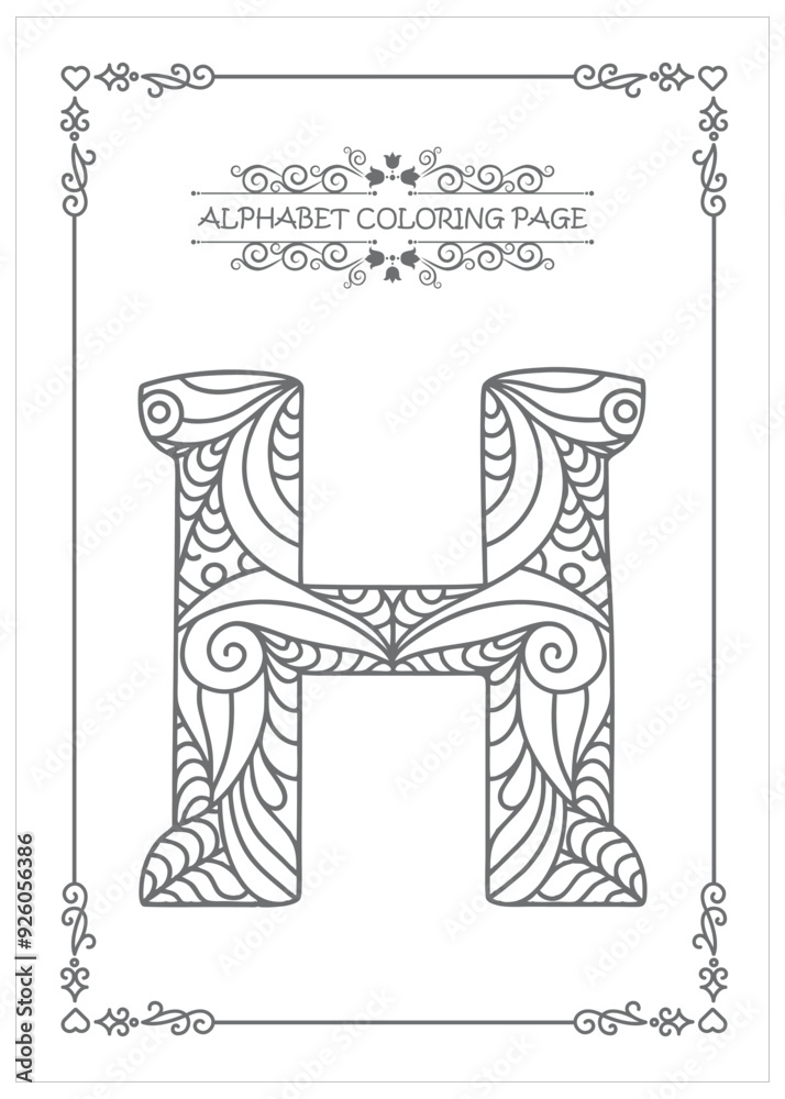Cute Printable Alphabet Coloring Pages for Preschoolers Vector Art ...