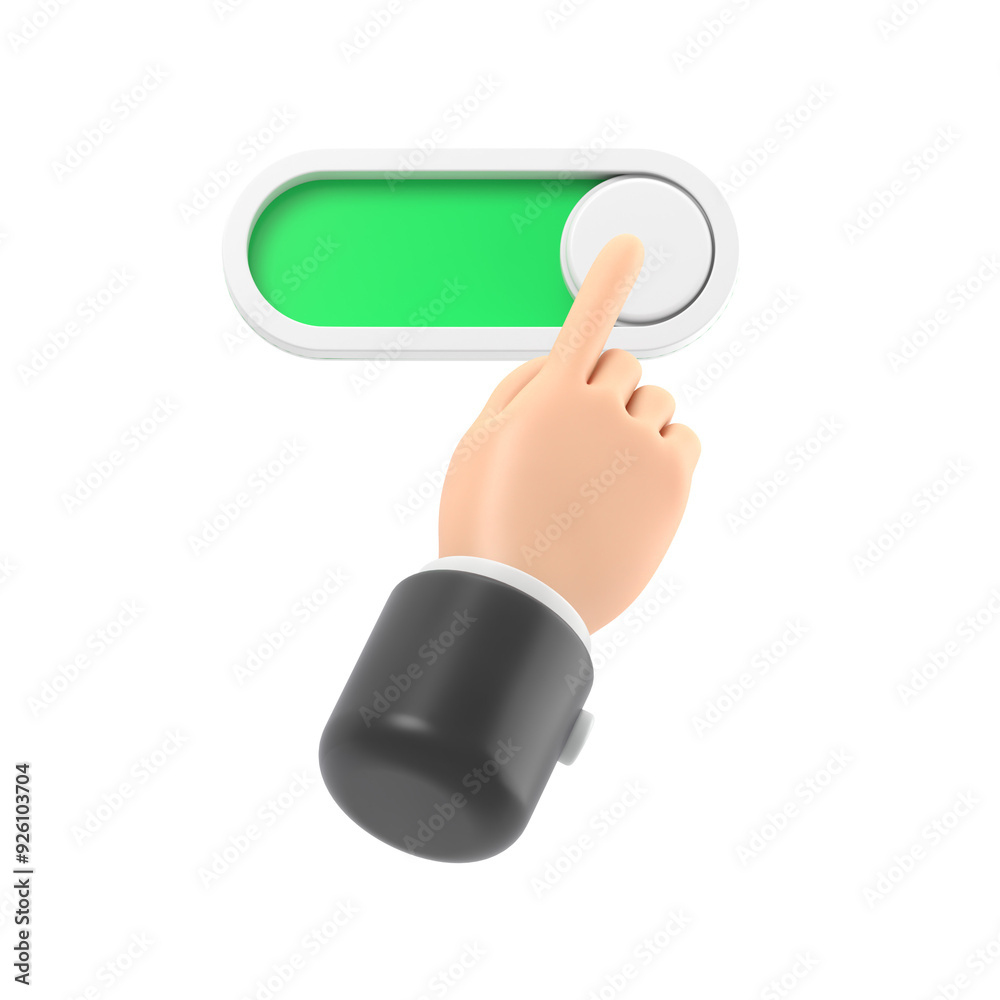 Transparent Backgrounds Mock-up. 3d render,cartoon character hand ...