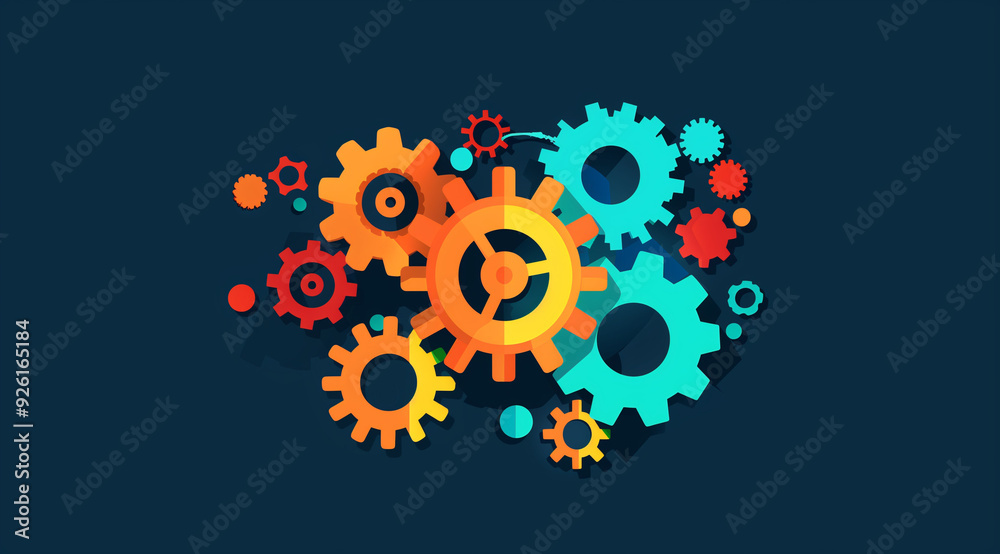 CRM software using gears, ERP system using gears, Agile methodology ...