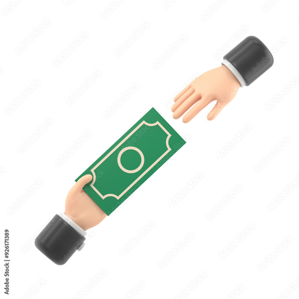 Transparent Backgrounds Mock-up. Two cartoon businessman hands,giving ...