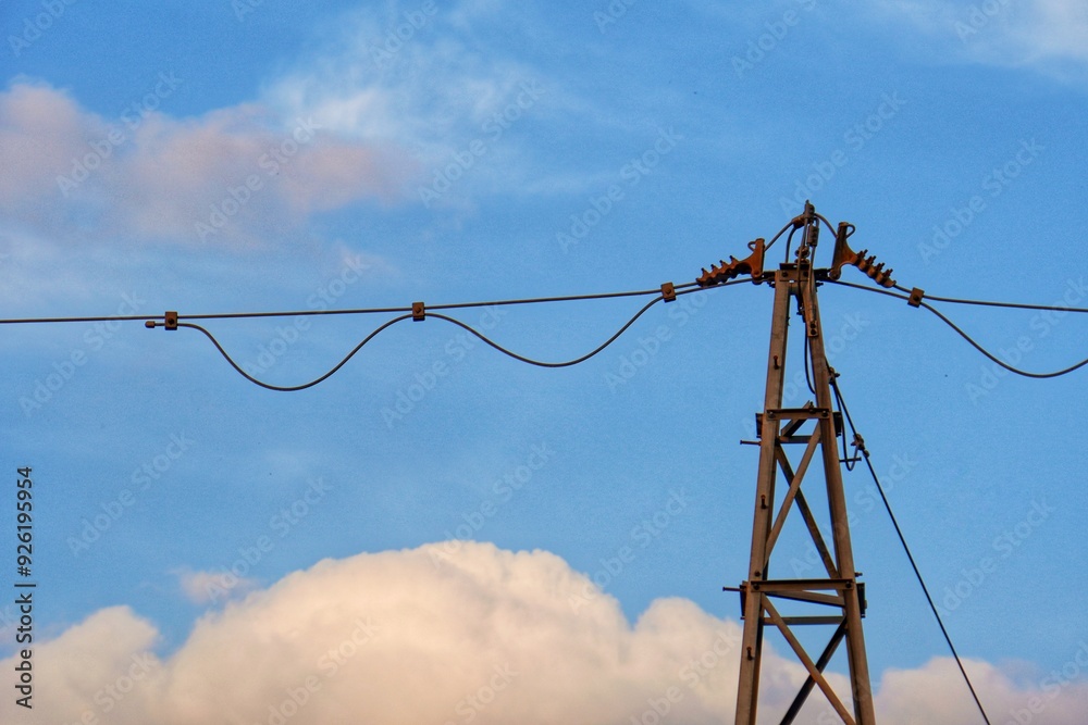 Electricity pylons, Power pylons and substation, High voltage towers ...