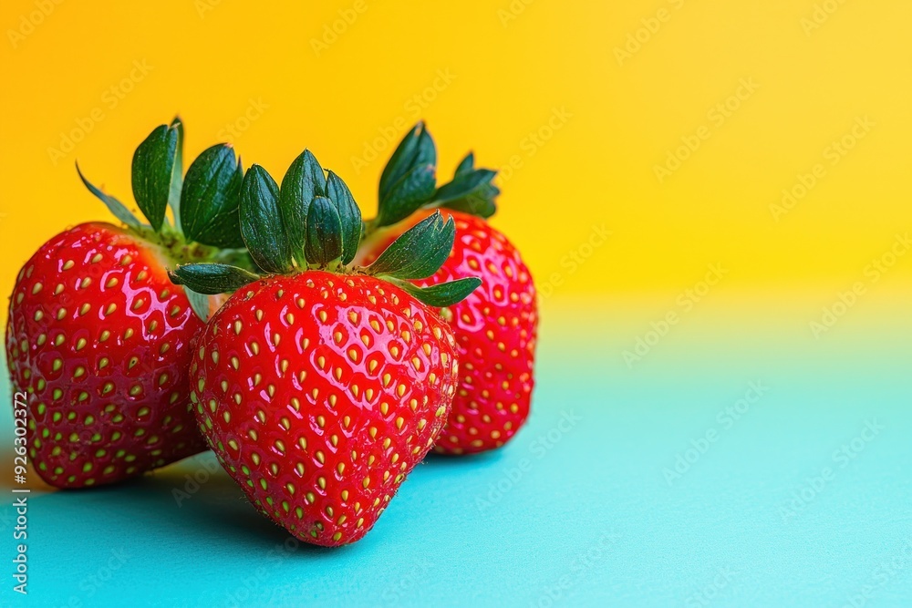 High-resolution pop art style photograph featuring a close-up of juicy ...