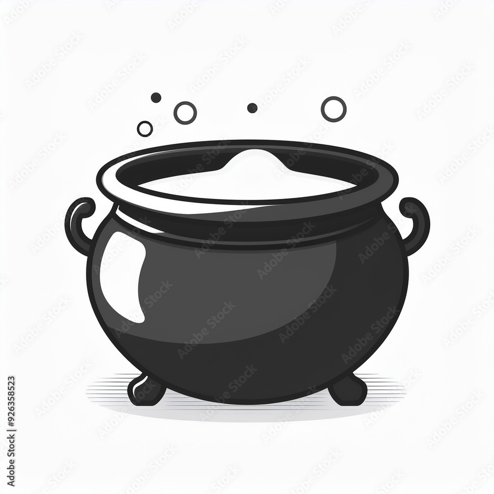 minimalistic vector icon of witch's cauldron for potion making ...