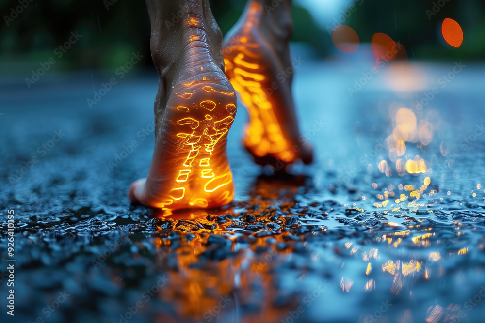 Legs burning in fire, heel spur, woman's leg hurts, pain in the foot ...