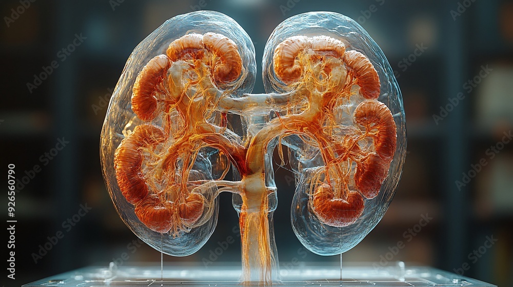 3D Human Urinary System: A realistic 3D model of the urinary system ...