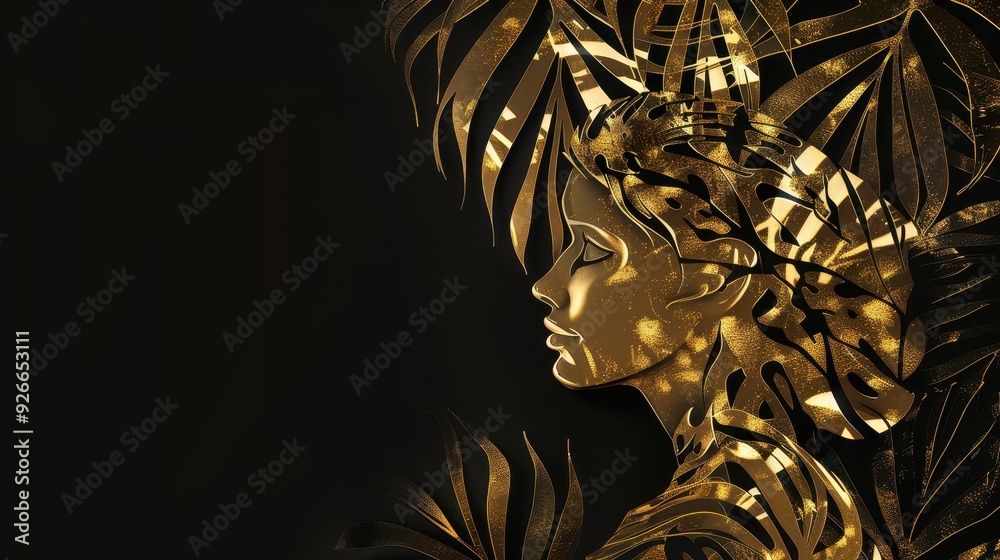 Stylized representation of a person's profile, with a focus on the ...