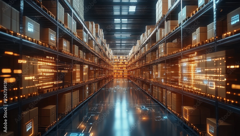 Futuristic Technology Retail Warehouse: Digitalization and ...