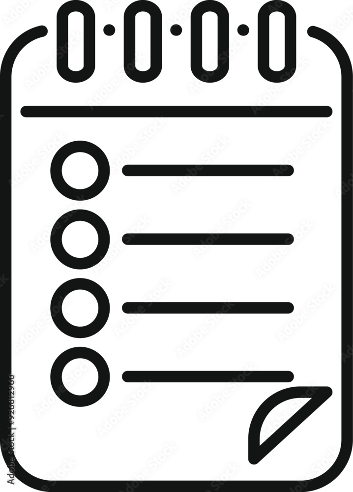 Notepad with check marks representing completed tasks, symbolizing ...