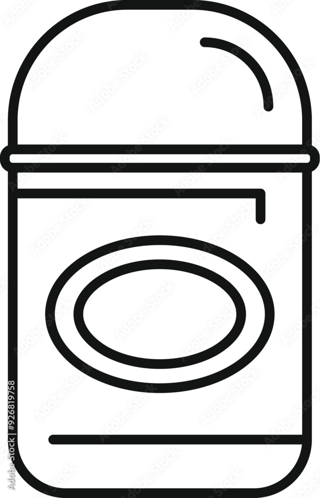 Simple line icon illustration of a deodorant stick showing its ...