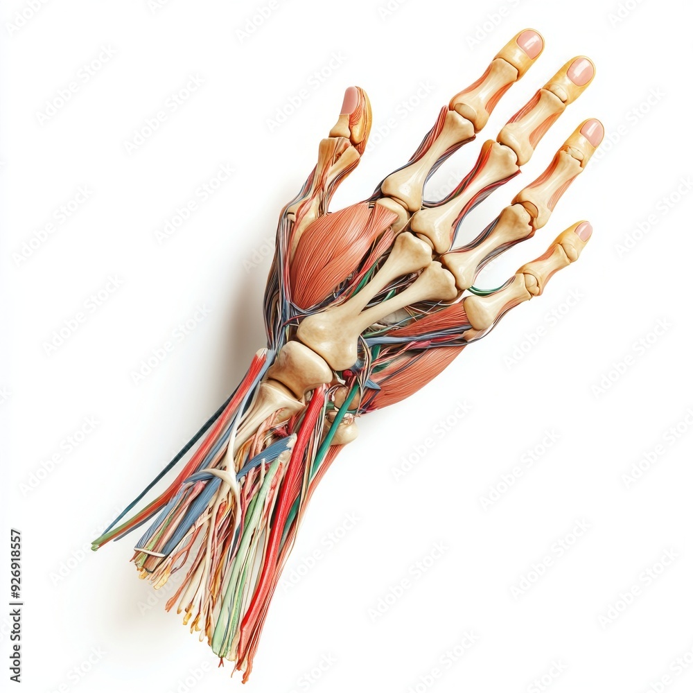 Human Hand Anatomy: Bones, Muscles, and Ligaments Explained Stock Photo ...
