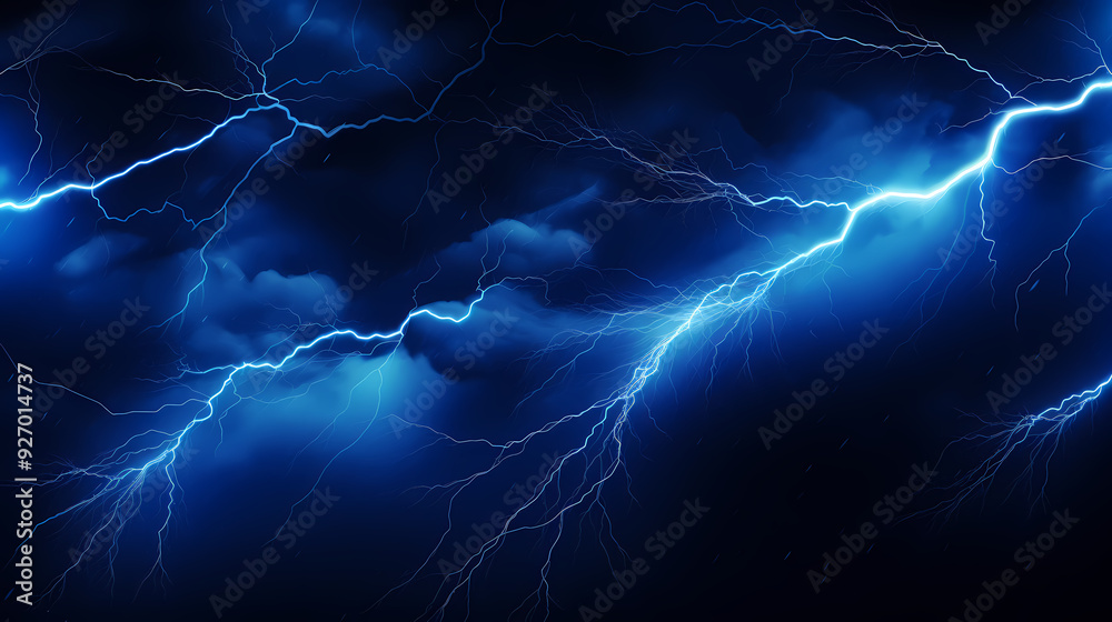 Blue lightning background Stock Illustration | Adobe Stock