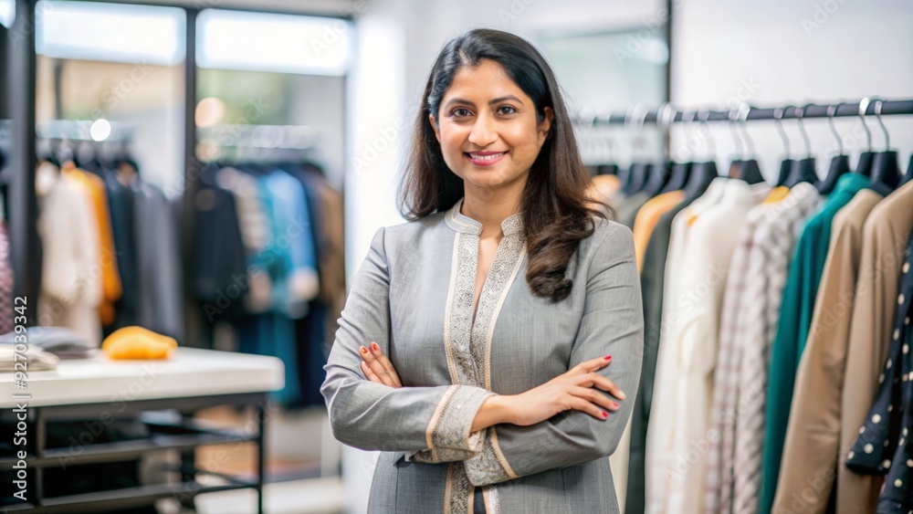 "Indian Entrepreneur in Clothing Boutique" - A portrait of an Indian ...