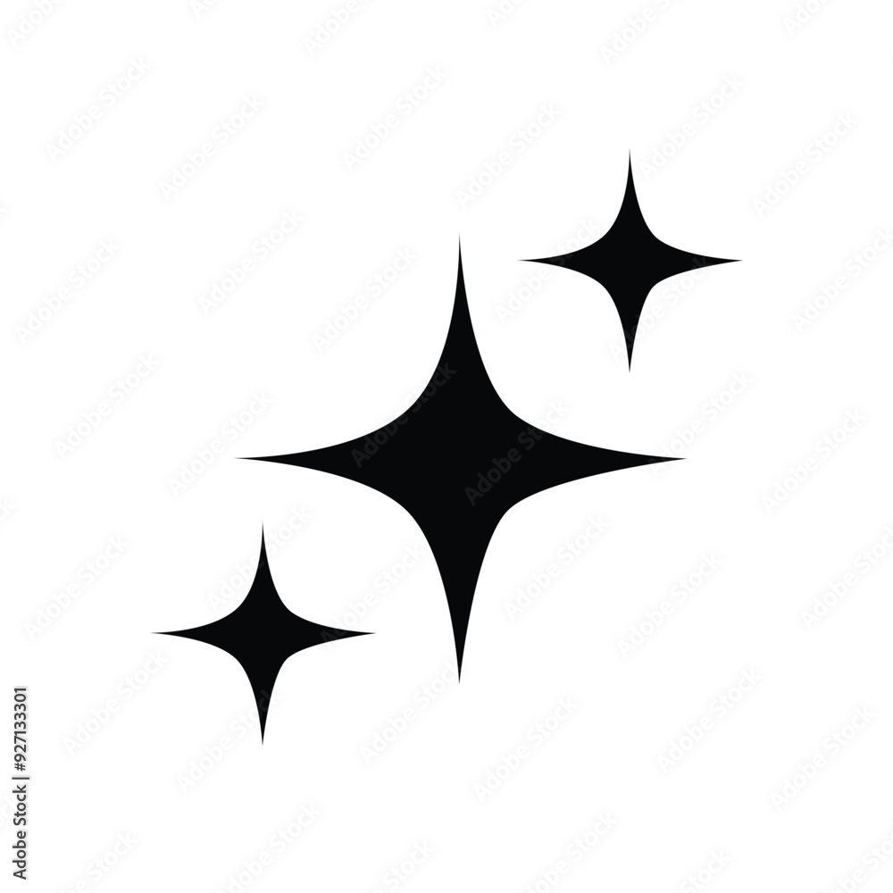 Sparkling Stars, Sparkle silhouette, Star clipart, Sparkle vector ...