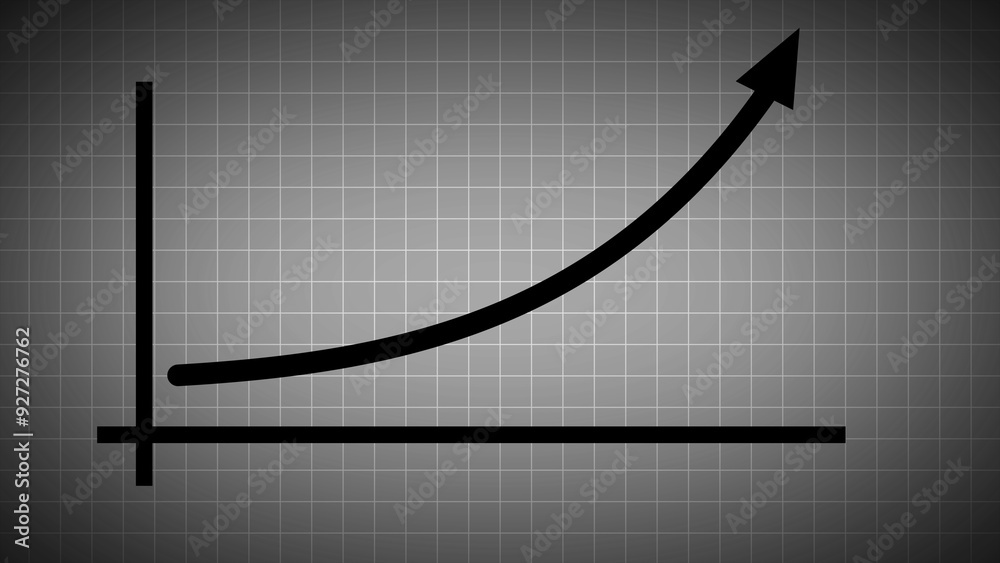 Rising up stock market black arrow graph diagram financial business ...
