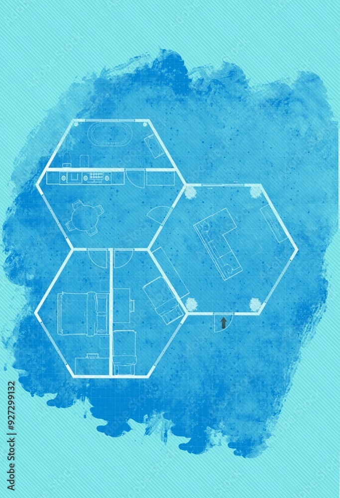 Apartment flat top view 2d render apartment floor plan 2D Floor plan of ...