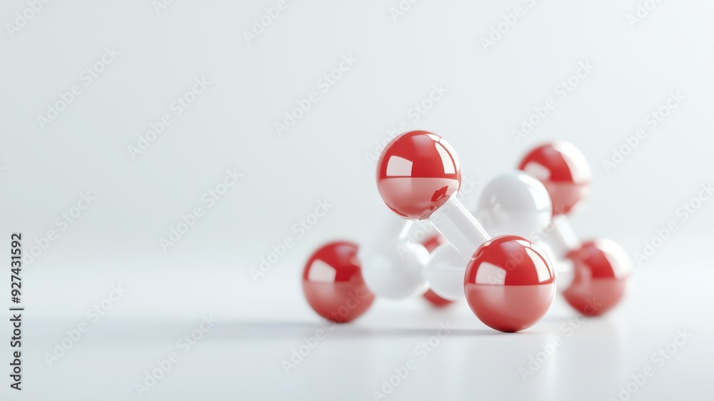 Molecular model of volatile alcohols, chemical substance, chemical ...