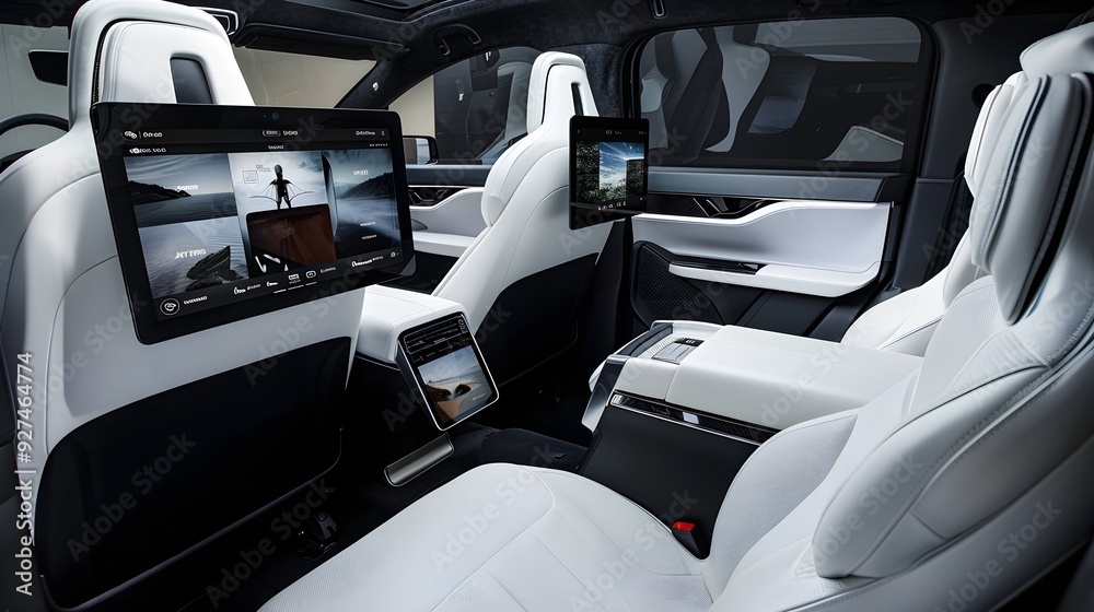 Elegant Suv With Screens In The Back Gallery