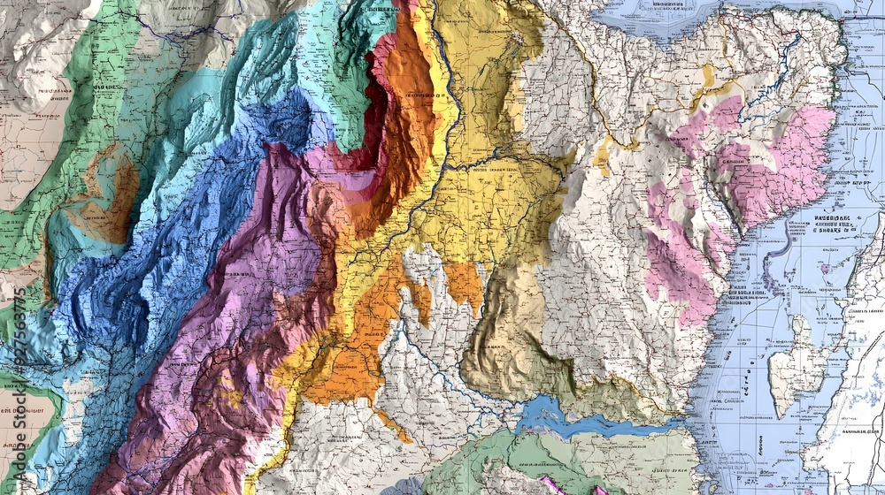 Earthquake Risk Map Showing Color Coded Hazard Zones for Informed Planning and Preparedness ...
