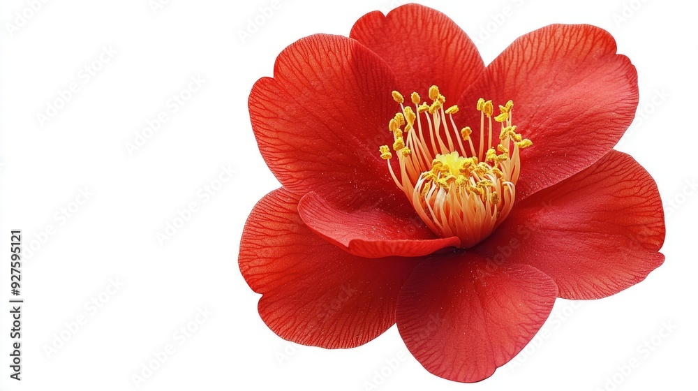 A high-resolution image of a rare Middlemist's Red (Camellia) flower ...