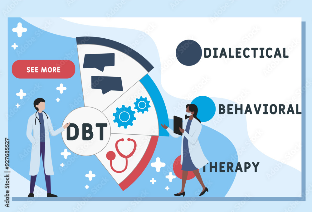 DBT - Dialectical Behavioral Therapy acronym. business concept ...