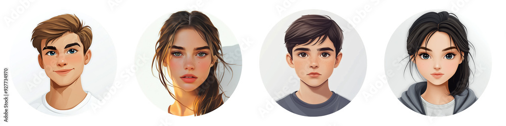 Adolescent clipart collection, symbol, logos, icons isolated on ...