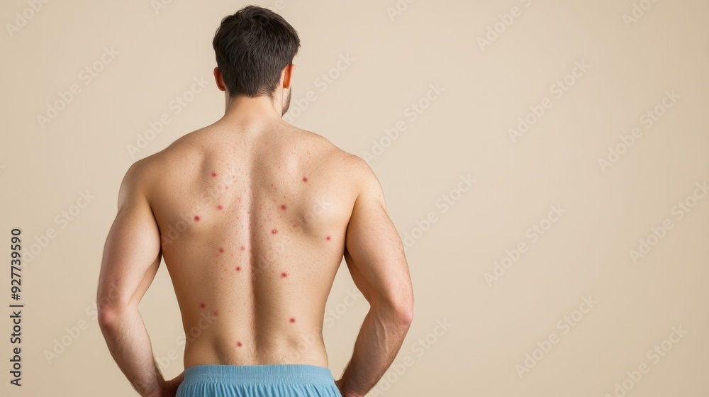 Medical Illustration of Rash on the Back: Red Spots Progressing to Blisters, Pustules, and Scabs ...