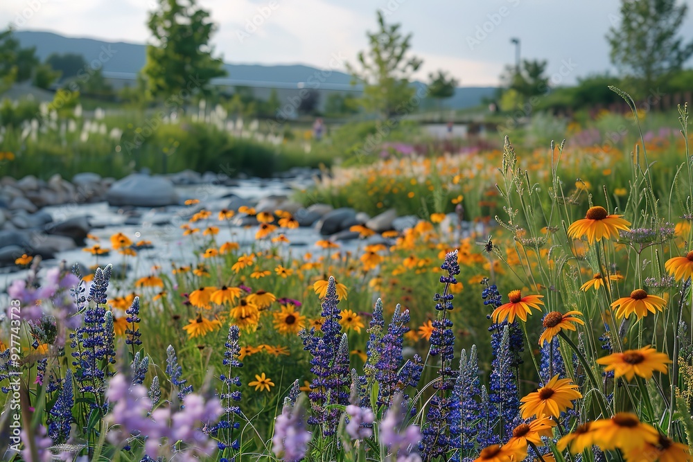An urban rewilding initiative with native plants and wildlife returning ...