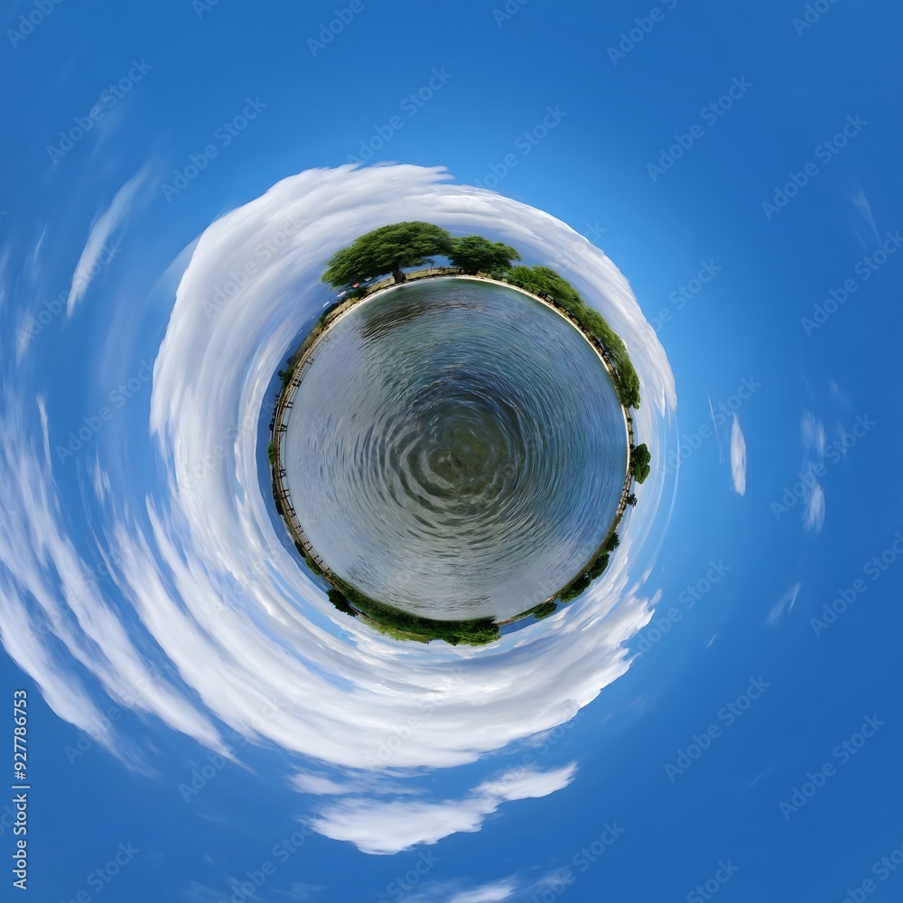 Little planet transformation of spherical panorama 360 degrees ...