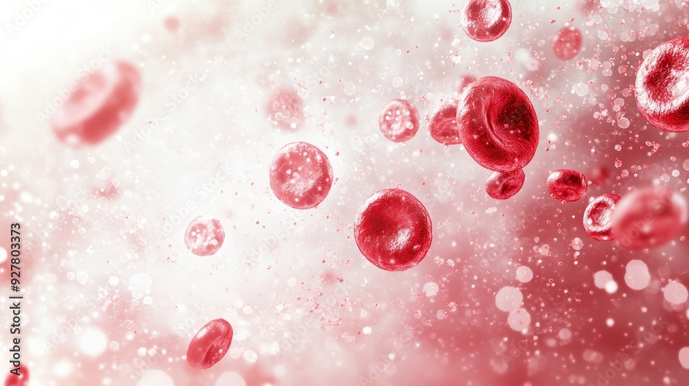 Red blood cells represent the body's immune defense, with a color ...